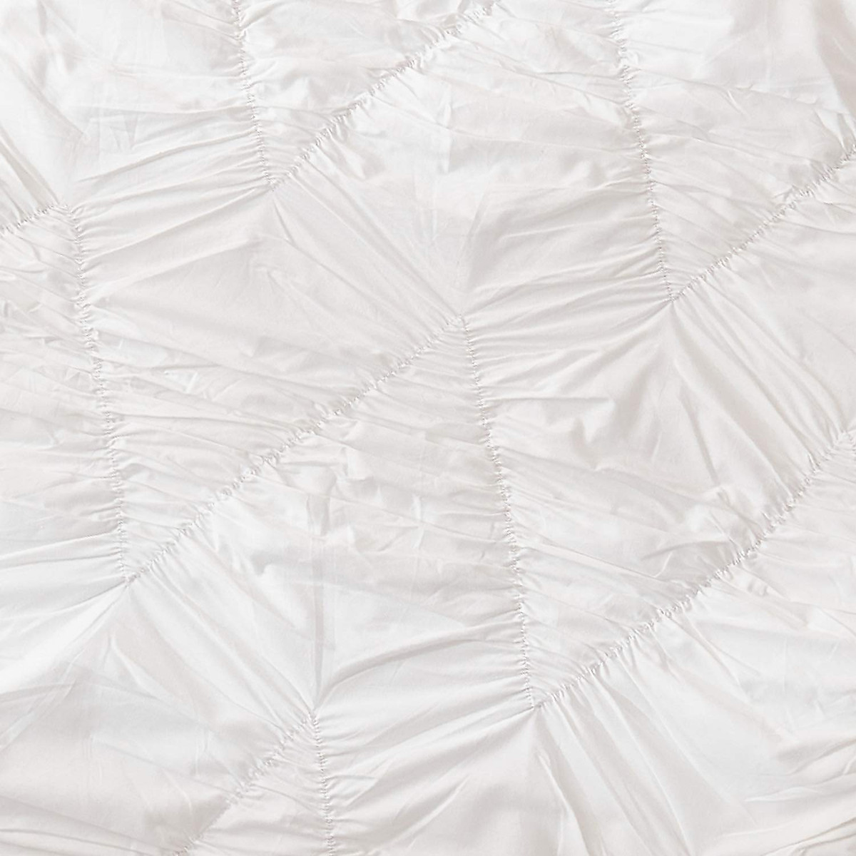 Brandream Luxury Diamond Girls Nursery Crib Bedding Set | 3 Piece White Chic Baby Bedding Set | Baby Comforter, Fitted Crib Sheet, Crib Skirt