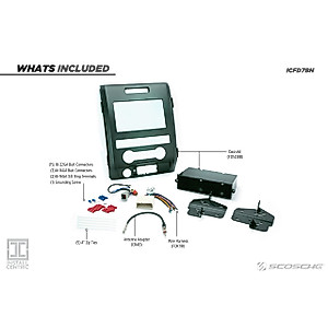 SCOSCHE Install Centric ICFD7BN Ford 2009-12 F-150 XL (Base) Pickup Complete Installation Solution for Car Stereos, Black