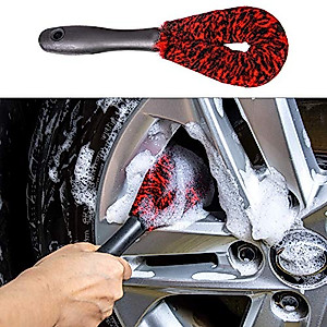 bzczh Car Tire Cleaning Brush 3 Pcs,1x Large Tire Brush,1x Small Tire Brush,One Detailing Brush