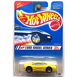 Hot Wheels 1995 Model Series 10/12 Yellow Ferrari 355 7SPOKE 'New Model' Card