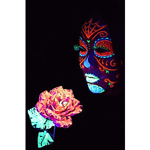 Uv Glow Blacklight Face and Body Paint 0.34oz - Set of 8 Tubes - Neon Fluorescent (All Colours)