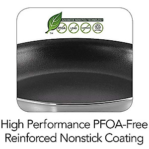 Tramontina 80116/249DS Gourmet Stainless Steel Induction-Ready Tri-Ply Clad 12-Piece Cookware Set, NSF-Certified, Made in Brazil & Professional Aluminum Nonstick Restaurant Fry Pan, 10", Made in USA