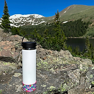 Silicone Water Bottle Boot for Stanley Cup, Hydro Flask, YETI, Owala, Simple Modern, HydroFlask Tumbler Bottles | SLIM | Berry Bouquet Check | Compatible with 12oz, 18oz, 20oz, 24oz, 32oz, 40oz