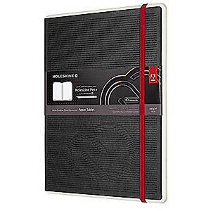 Moleskine Adobe Creative Cloud Paper Tablet, Extra Large, Black, Hard Cover (7.5 x 9.75) 176 Pages