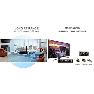 Alead TRX HDM2 Wireless Home HD MultiLinks Stereo Audio Transmitter and Receiver (A2DP), Long Range, Digital Audio Optical, SPDIF. for TV, Home Theater, iPad, Bluetooth Speakers, Headphones