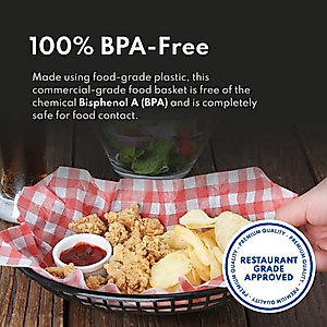 New Star Foodservice 44140 Fast Food Baskets, 9 1/4-Inch x 6-Inch Oval, Set of 12, Black