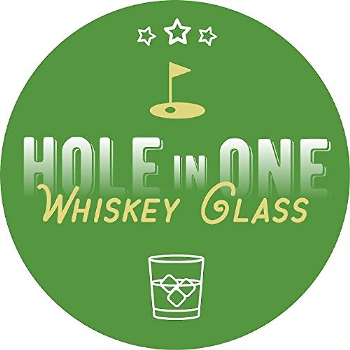 National Etching Hole in One Golf Whiskey Glass