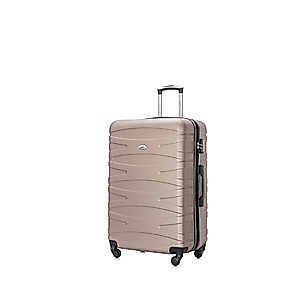 O ORNATE Luggage Sets 3 Piece Luggage Set - Hard luggage sets with spinner wheels and TSA Lock - Lightweight Expandable Suitcase Set (sizes 20",24",28") (champagne)