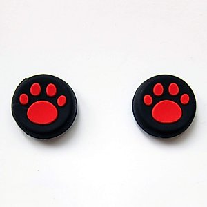 Silicone Thumb Stick Grips Cap Cover Joystick Thumbsticks Caps for PS4 Xbox ONE Xbox 360 PS3 PS2 Cat Dog Paw (H)