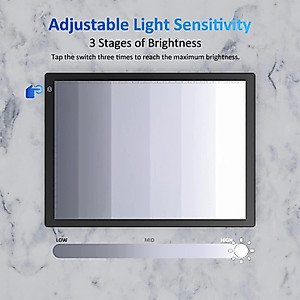 Slide Viewer Light Box, Ultra-Thin A4 USB Powered Light Scanner for Photo Slide and Film Negative Scanning,Tattoo Drawing, Artist Sketching, Stenciling