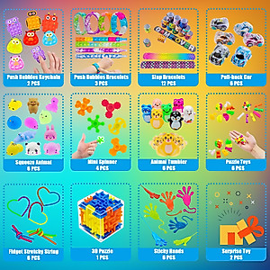 Party Favors Toy for Kids, Pinata Stuffers, Goodie Bags Fillers, Prize Box Toys for Classroom, Treasure Chest, Birthday Party, Carnival Prizes for Boys Girls 4-8-12