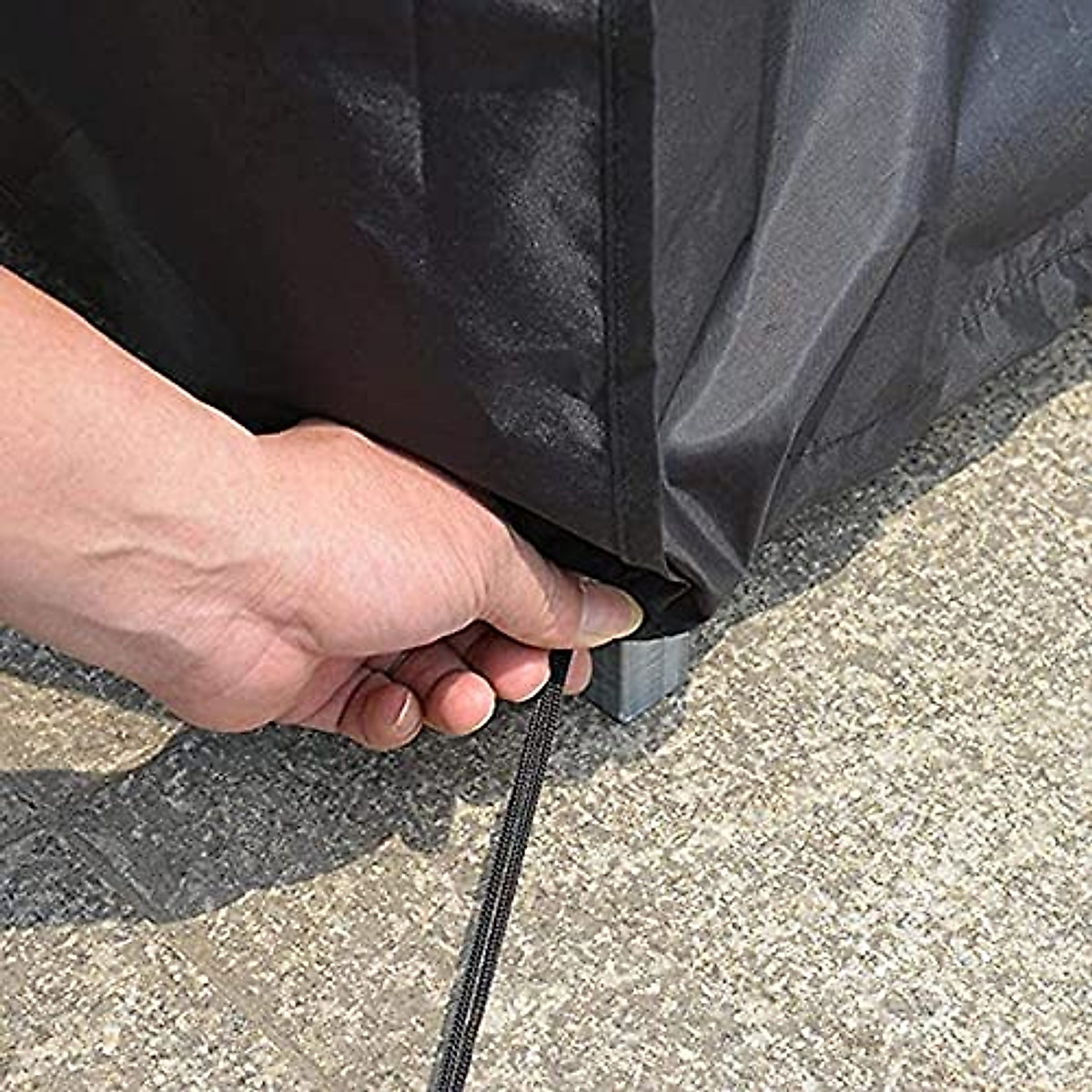 QINY Furniture Waterproof Cover Sofa Rain Garden Patio Protective Cover Black and Silver，for Rattan Table Cube Chair 23.8.23 (Color : Black, Size : 80X80X80cm)
