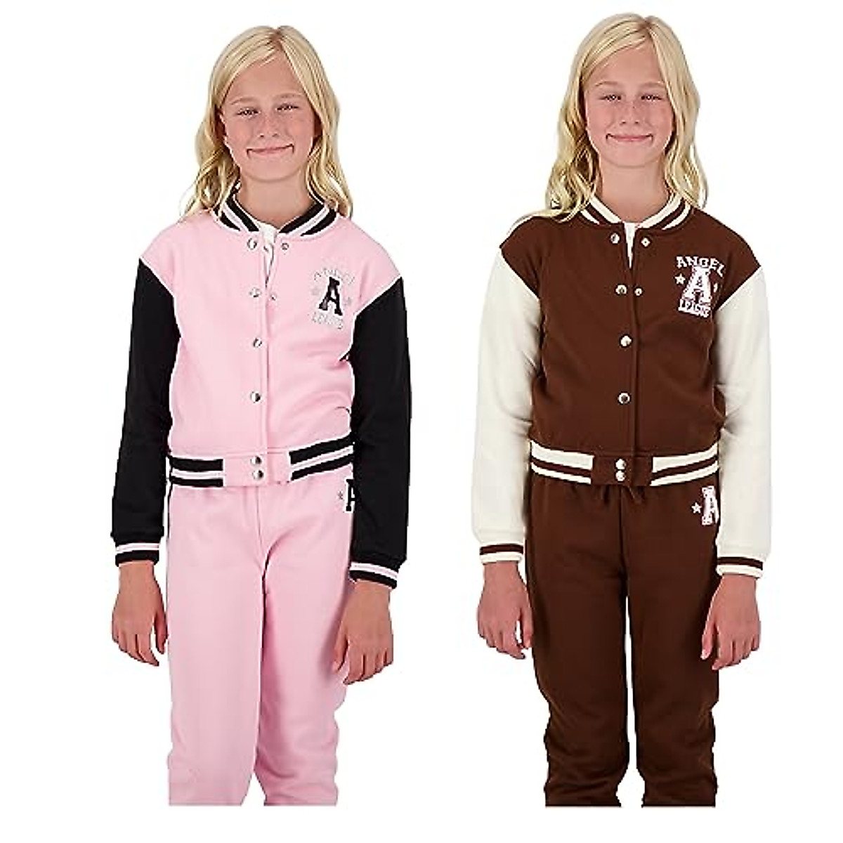 Star Ride Sweet Butterfly Girls 4-Piece Fleece Active Hoodie and Athletic Jogger Sweatpants and Sweatshirt Kids Clothing Set