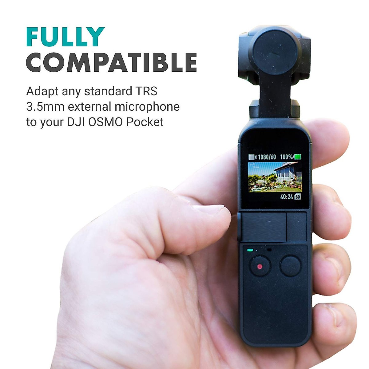 Movo PMA-1 DJI Osmo Pocket Microphone External Sound Adapter USB Type-C to 3.5mm TRS External Microphone Adapter