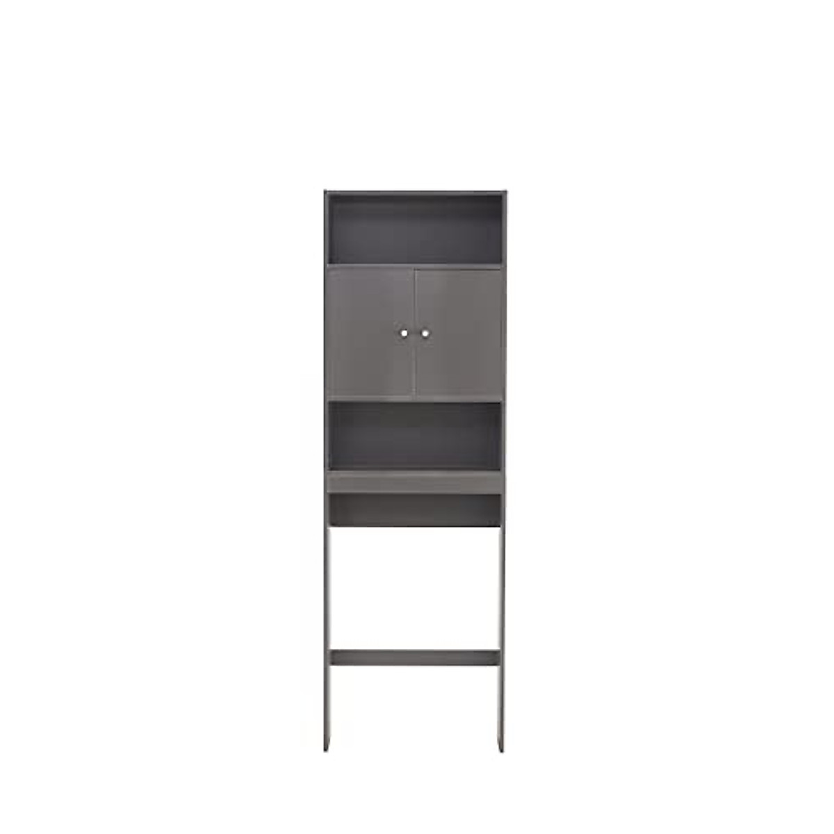 VACCU Household Bathroom Shelf, Toilet, Bathroom SpaceSaver, Bathroom, Tolllet Storage Cabinet, White, MDF Board (Grey)