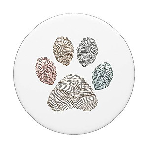 Footprint Paws Breed Pitbull Claws Bark Pet Dog PopSockets Swappable PopGrip