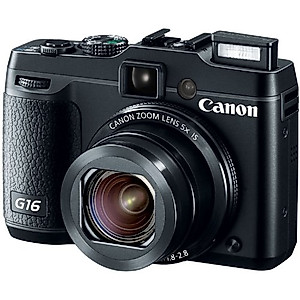 Canon PowerShot G16 12.1 MP CMOS Digital Camera with 5x Optical Zoom and 1080p Full-HD Video Wi-Fi Enabled(Renewed)