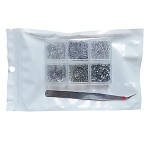 Stainless Steel Earring Hooks - 420 pcs Hypoallergenic Earring Making findings Parts Jewelry DIY Supplies Kits, with Earring Backs stoppers & Jump Ring