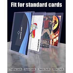 Top Loader for Cards 100 ct, 35 PT Premium 50 Top Loader and 50 Clear Soft Sleeves, Thick Hard Plastic Card Sleeves, 3" x 4" Trading Cards Protector for Game Cards, Sports Cards, Trading Cards