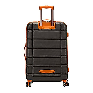 Rockland Melbourne Hardside Expandable Spinner Wheel Luggage, CHARCOAL, Checked Large 28"