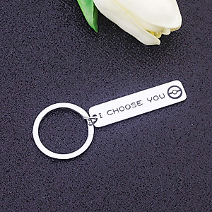 bobauna Retro Controller Keychain I Choose You Video Game Jewelry Game Enthusiast Gift For Gamer (choose you game keychain)