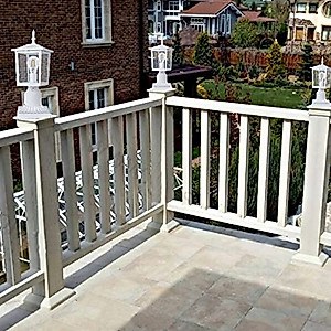 CINOTON Outdoor Post Light Fixture Dusk to Dawn, Exterior Post Lantern Lights IP65 Waterproof with Pier Mount Base, Lamp Garden Post Lights Pole Mount for Patio Pathway Deck Yard Decor Street, White