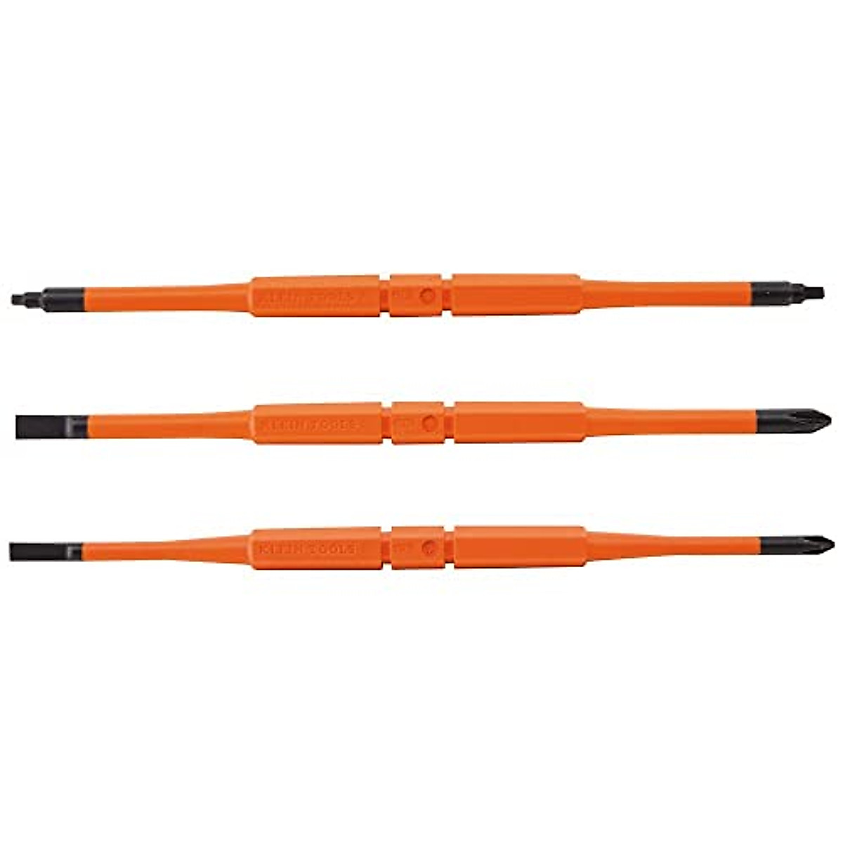Klein Tools 13157 Insulated Screwdriver Blades, Interchangeable Single-End Replacement Blades for Klein Insulated Screwdrivers, 3-Pack