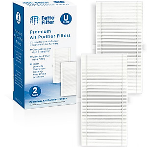 Fette Filter - Replacement Filter U Compatible with Honeywell HEPAClean U Filter HRF201B and Febreze FRF102B For HHT270, HHT290 & Febreze FHT170, FHT180, FHT190 - Pack of 2