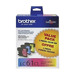 Genuine Brother 3 PK 1Cyan /Magenta /Yellow MFC5890cn, 6490cw Per Pack by Genuine Brother