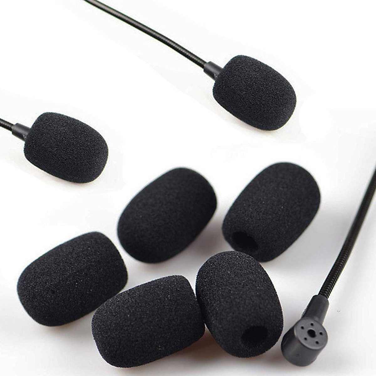 30 Pack Black Mini Lapel Headset Microphone Windscreens Foam Cover