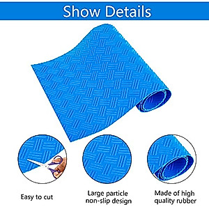 DECOHS Pool Ladder Mat- 9"x36" Non-Slip Pool Step Mat-Protective Swimming Pool Ladder Mat for Above Ground Pools Steps Stairs Ladders (Stripe-1PC)