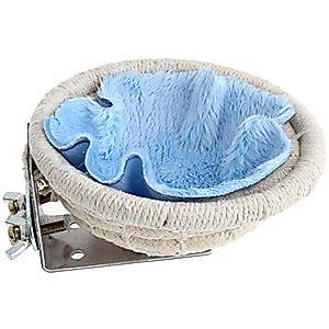 SONYANG Handmade Cotton Rope Bird Breeding Nest Bed for Budgie Parakeet Cockatiel Parakeet Conure Canary Finch Lovebird and Small Parrot Cage Hatching Nesting Box