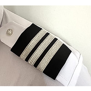 Pilot Epaulettes (Silver 3 Stripes)