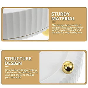 Swivel Storage Tray Small Makeup Jewelery Organzer Makeup Container Bread Cake Holder Counter Storage Organizer Trinket Storage Tray Round Gift Tray Pp Perfume White Desk To Rotate