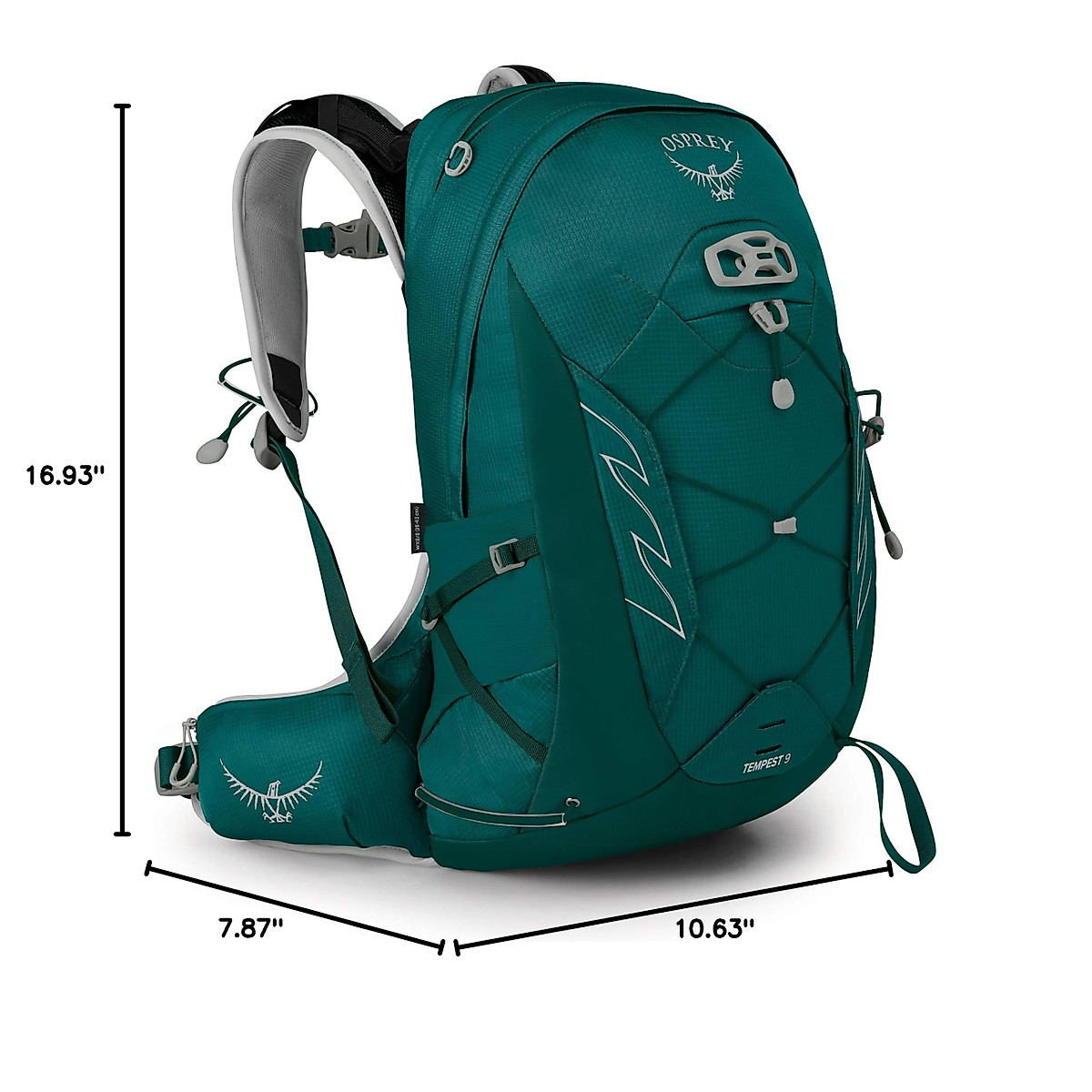 Osprey Tempest 9 Women's Hiking Backpack, Jasper Green, X-Small/Small