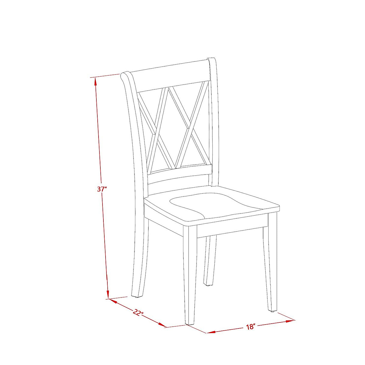 East West Furniture DLCL3-BMK-W 3 Piece Dinette Set for Small Spaces Contains a Round Dining Table with Dropleaf and 2 Dining Chairs, 42x42 Inch, Buttermilk & Cherry