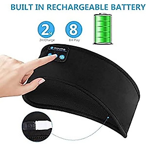 Perytong Sleep Headphones Wireless, Bluetooth Sports Headband Headphones with Ultra-Thin HD Stereo Speakers Perfect for Sleeping,Workout,Jogging,Yoga,Insomnia, Air Travel, Meditation