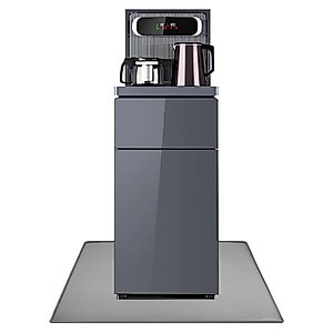 YEXEXINM Waterproof Water Cooler Dispenser Mat with Raised Edge for Foor Hardwood Floor and Countertop Protector, Non-Slip Water Dispenser Mat Heat Resistant, Easy to Clean, 24" x 16", Grey