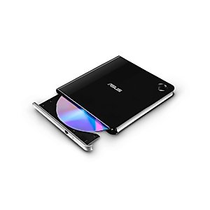 ASUS SBW-06D5H-U BDXL External Ultra Slim Blu-ray and MDisc Burner USB 3.1 USB-C 2 Cables Black