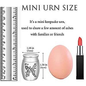 Small Urns for Ashes - Set of 4 1.57 Inch High Aluminium Mini Urns, Cremation Urns for Human/Pet Ashes Ashes Holder Small Keepsake urns for Family & Loved Ones-My Mind Still Talks to You