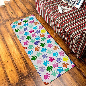 Anti-Fatigue Kitchen Mat- Dog Paw Print Durable Soft All-Purpose Doormat Standing Mat Bathroom Rugs, Stain Resistant and Comfort- 18" x 30"