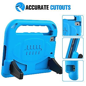 LEDNICEKER Kids Case for iPad Mini 1/2/3/4/5 7.9-inch, Light Weight Shockproof Handle Kickstand Cover for iPad Mini 5th/4th/3rd/2nd/1st Generation, Blue