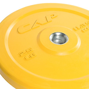 WF Athletic Supply 2 inch Olympic Size Color Premium Bumper Plate with Steel Insert, Great for Strength Training, Weightlifting & Crossfit Competition, Size Options Available