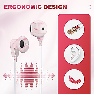 XNMOA Wired Earbuds for iPhone 14/14 Pro/ 14 Plus / 14 Pro max,Earbuds Headphones Compatible with iPhone 14/14 Pro/ 14 Plus / 14 Pro max,Pink