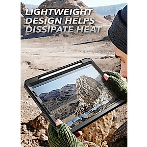 SUPCASE Unicorn Beetle Pro Series Case for iPad Pro 11 Inch (2022/2021/2020), Support Apple Pencil Charging with Built-in Screen Protector Full-Body Rugged Kickstand Protective Case (Black)