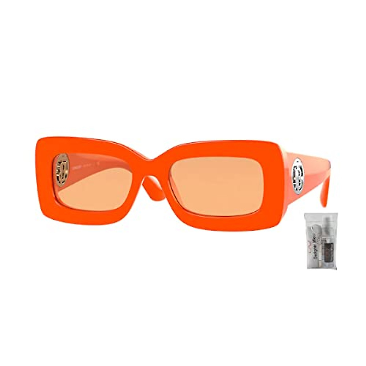 BURBERRY Astrid BE4343 393874 52MM Orange/Dark Orange Rectangle Sunglasses For Women + BUNDLE With Designer iWear Complimentary Eyewear Kit