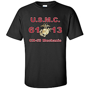 United States Marine Corps MOS 6113 CH-53 Mechanic T-Shirt Black