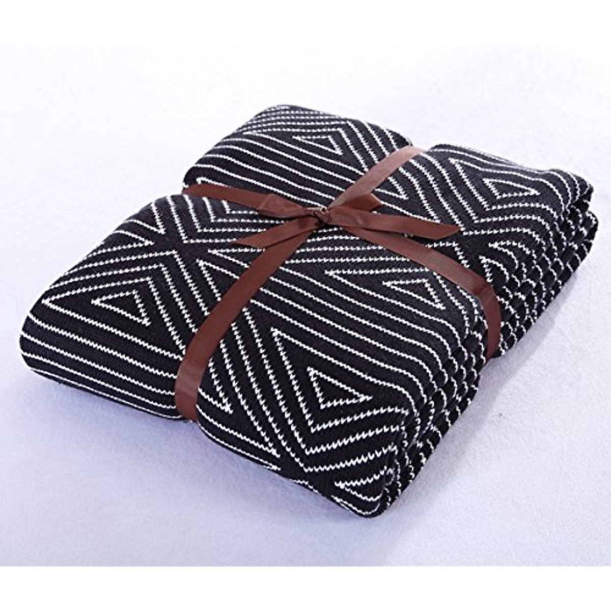 100% Cotton Throw Blanket, Stylish While Classic Pattern, Natural Soft & Cozy Throws for Bed Couch/Sofa/Bed/Picnic