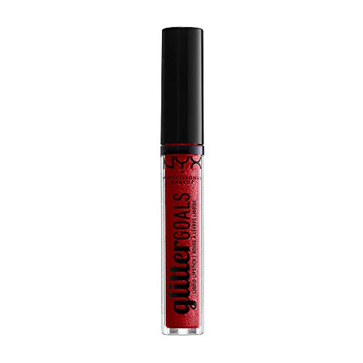 NYX PROFESSIONAL MAKEUP Glitter Goals Liquid Lipstick - Cherry Quartz, Red With Magenta Glitter