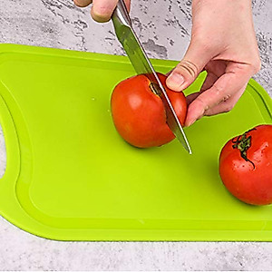 everd1487HH Nonslip Plastic Cutting Board Food Fruit Chopping Block Mat Kitchen Cook Supply with Hanging Hole Light Pink